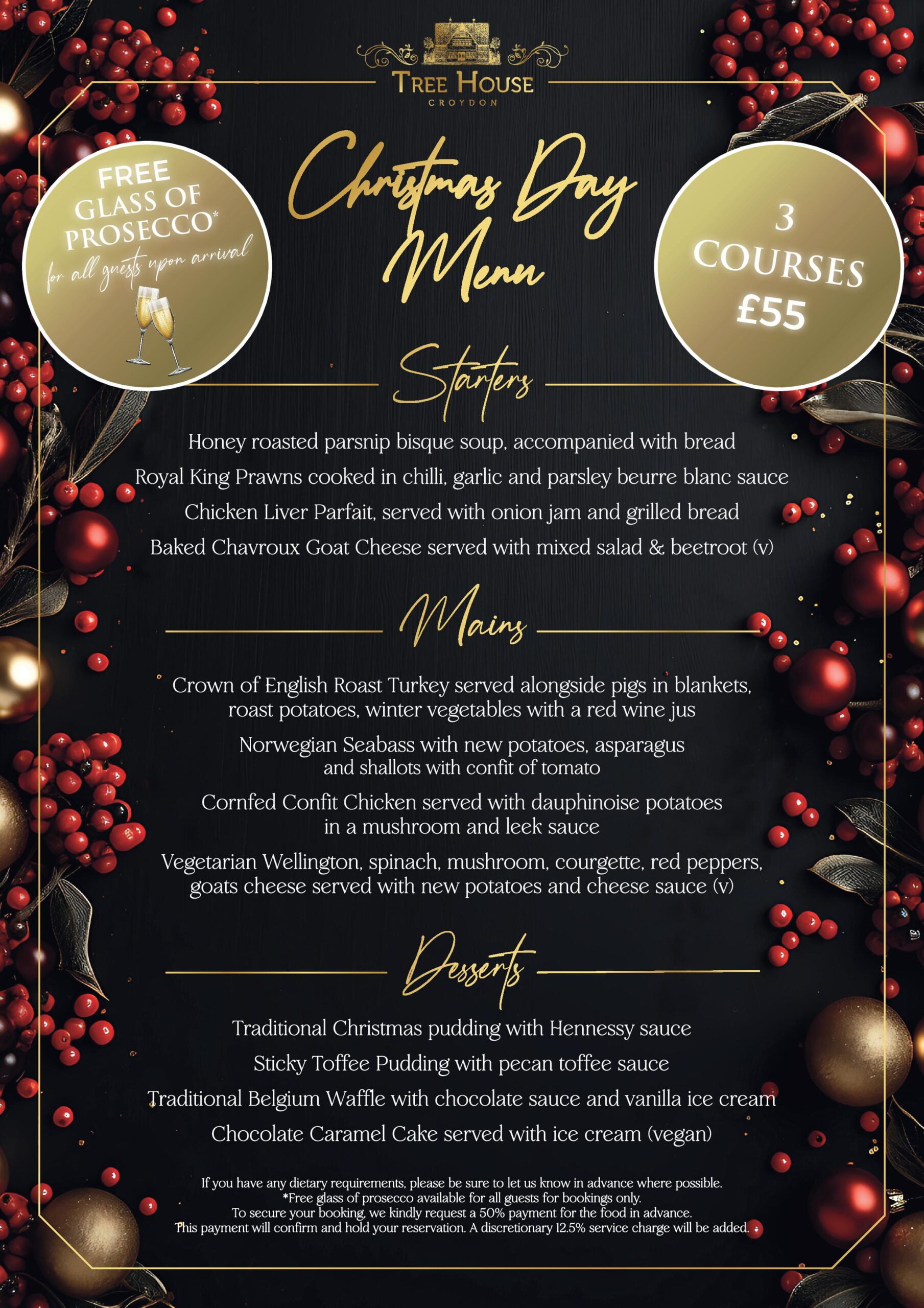 Menus – Tree house Croydon